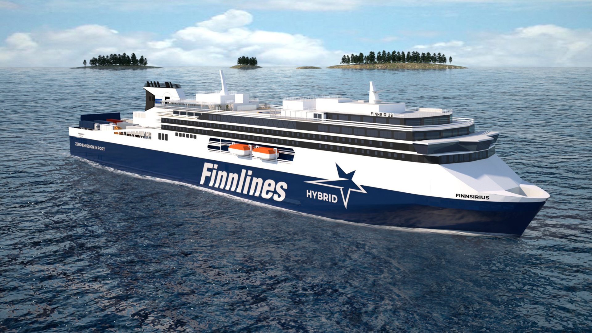 Keel laying ceremony for the first Finnlines hybrid ro-pax vessel ...