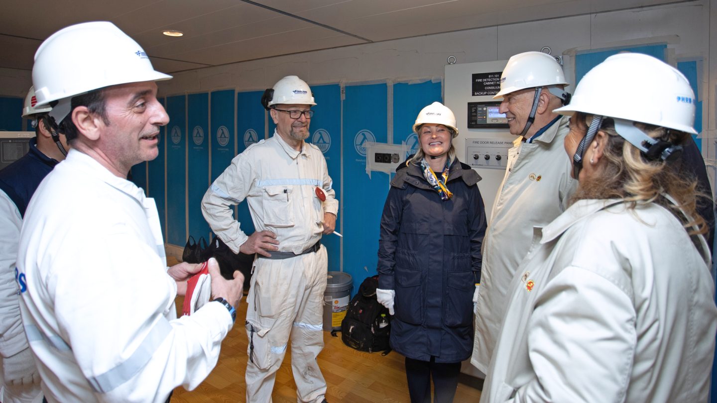 At the shipyard with the Grimaldis - Finnlines