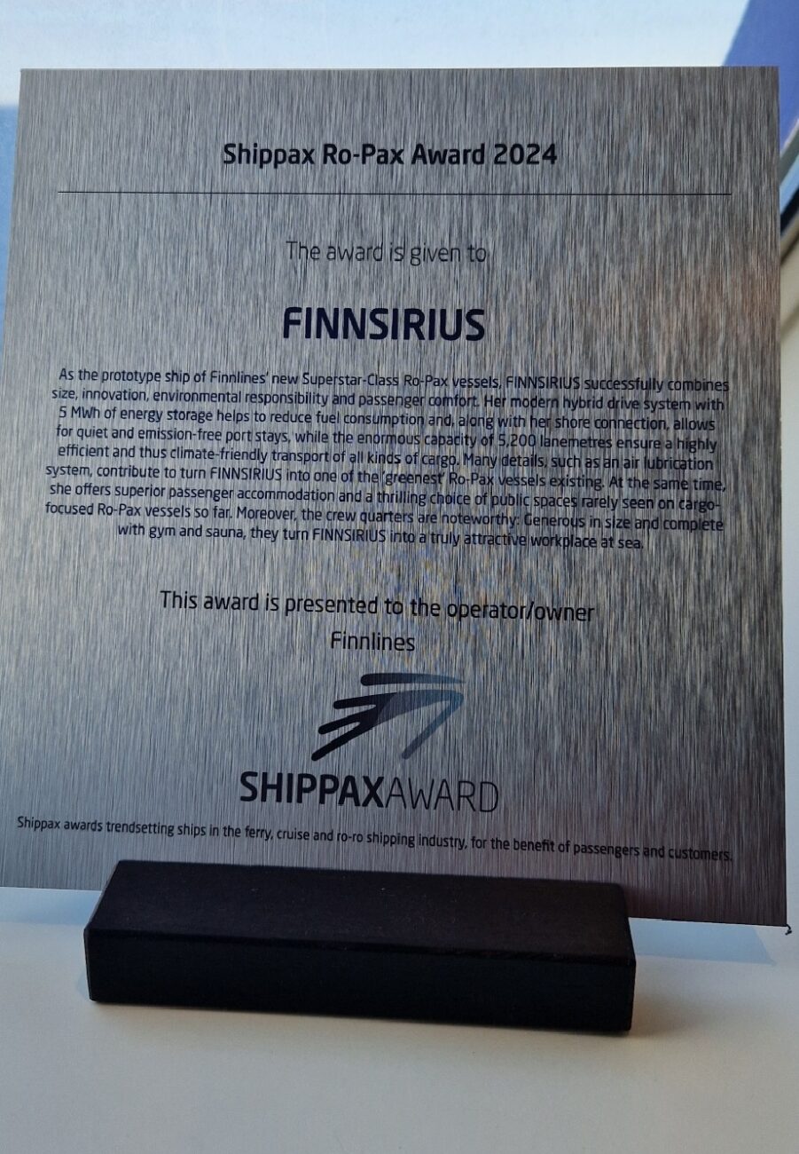 Finnlines’ new freight-passenger Superstar-class vessel Finnsirius ...